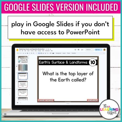 Weathering Erosion and Deposition Game Show | Science Review Test Prep ...