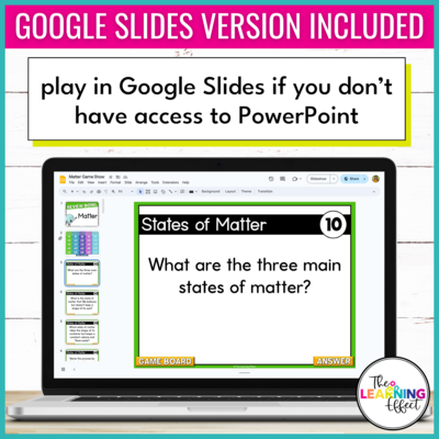 Matter Game Show | Science Review Test Prep Activity