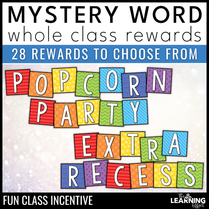 Whole Class Reward System | Mystery Word Classroom Behavior Management ...