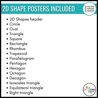 2D and 3D Shape Attributes Posters BUNDLE | Geometry Vocabulary Anchor ...