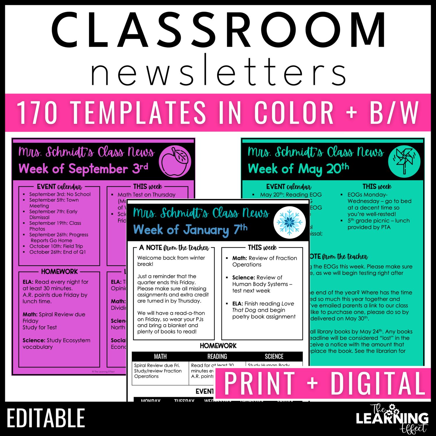 Classroom Newsletter Templates