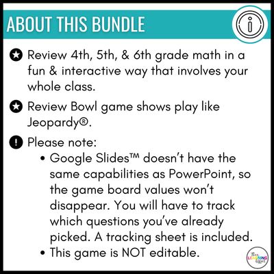 Math Game Show Test Prep BUNDLE | All Standards Review Activities