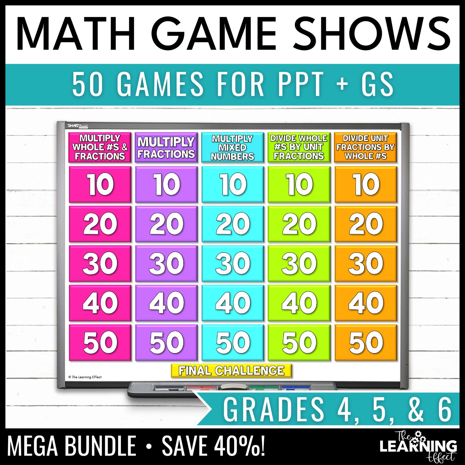 Math Game Show Test Prep BUNDLE | All Standards Review Activities