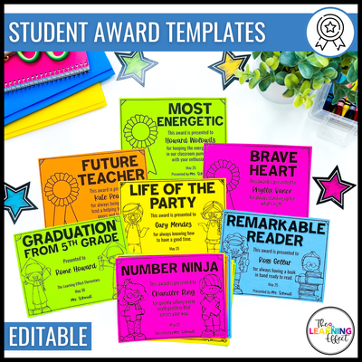Positive Classroom BUNDLE | Affirmations Posters Student Awards Notes Rules