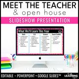 Meet the Teacher Open House Back to School Night Slideshow