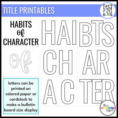 Habits of Character Classroom Display | Bulletin Board | EL Education ...