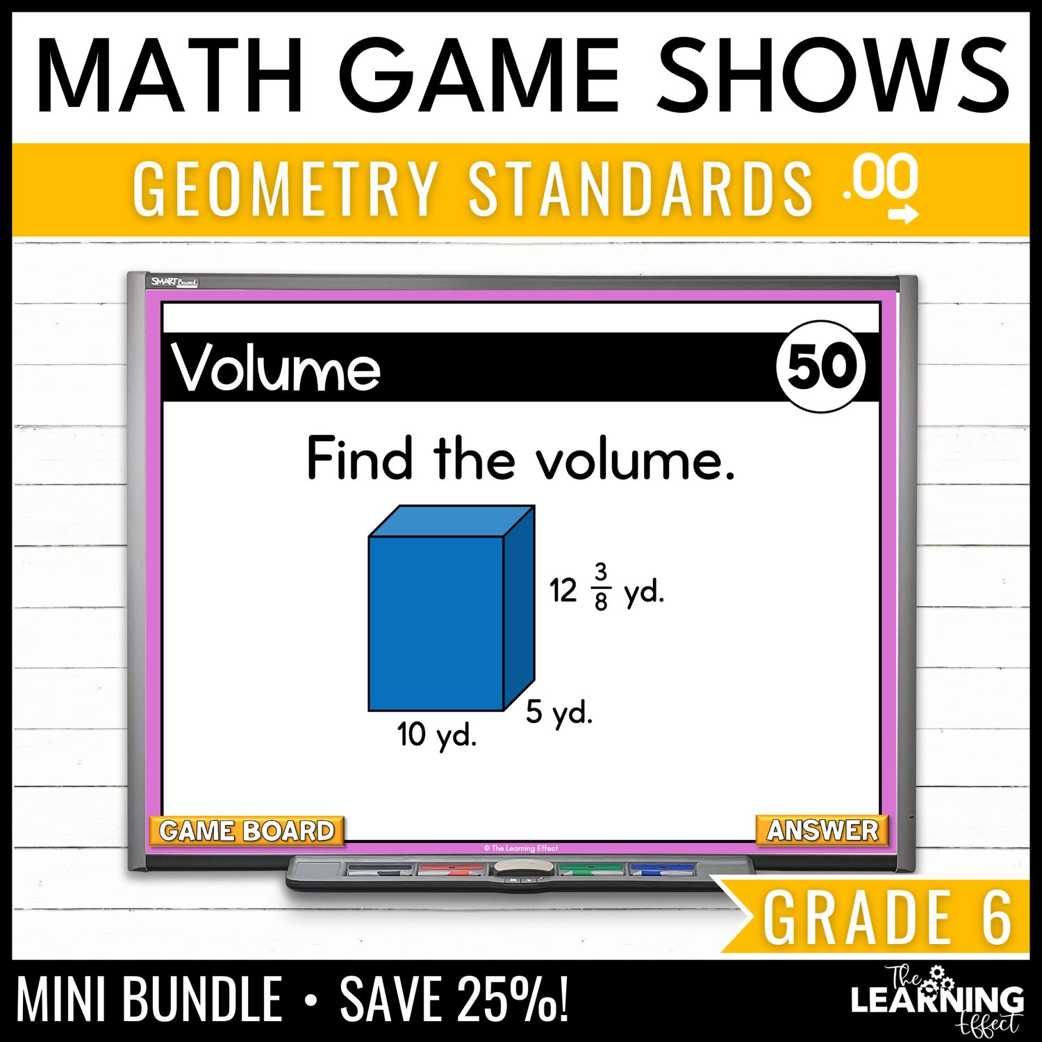6Th Grade Math Geometry Game Shows | Test Prep Review Activities Bundle