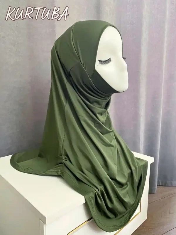 Instant Hijab Ready to Wear - Khaki - Sumaya Collection