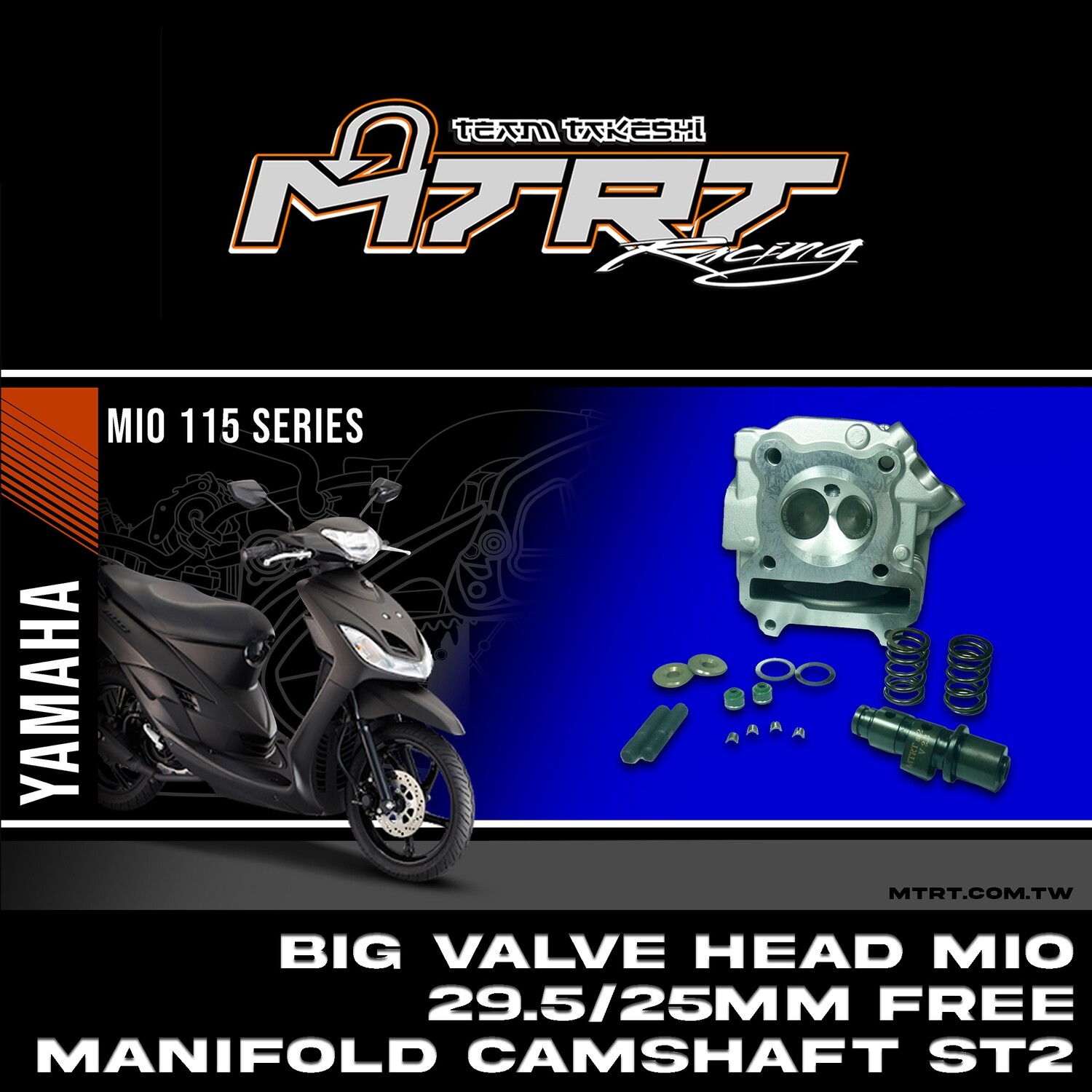 BIG VALVE HEAD MIO 29.5/25mm INC. (no washer) MTRT 4th 112217