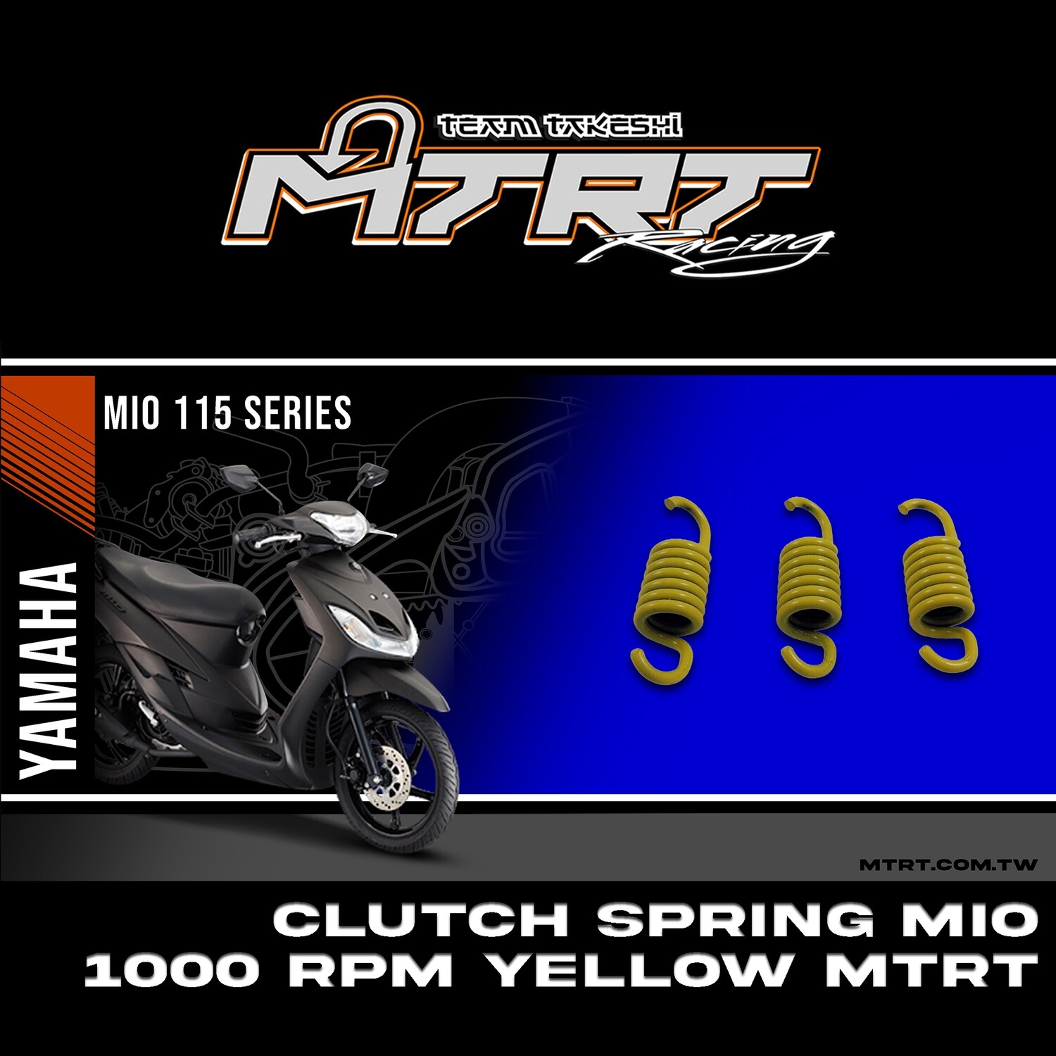 CLUTCH SPRING MIO Beat Skydrive 1000RPM Yellow MTRT