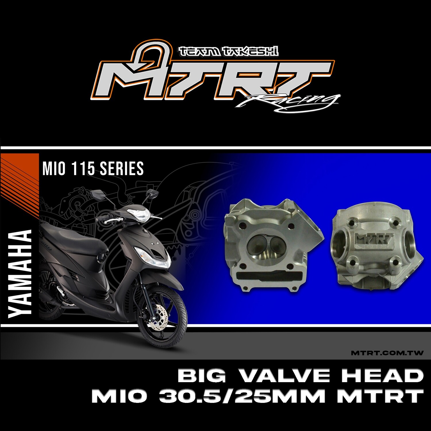 BIG VALVE HEAD MIO 30.5/25mm MTRT(+manifold+cams ST3 package)