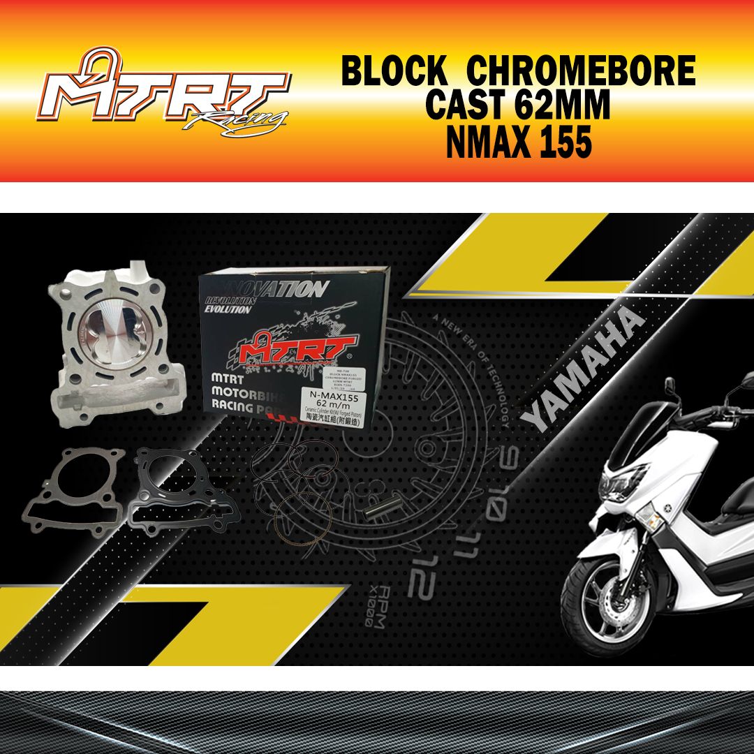 BLOCK NMAX/AEROX V1 Chromebore FORGED 62MM
