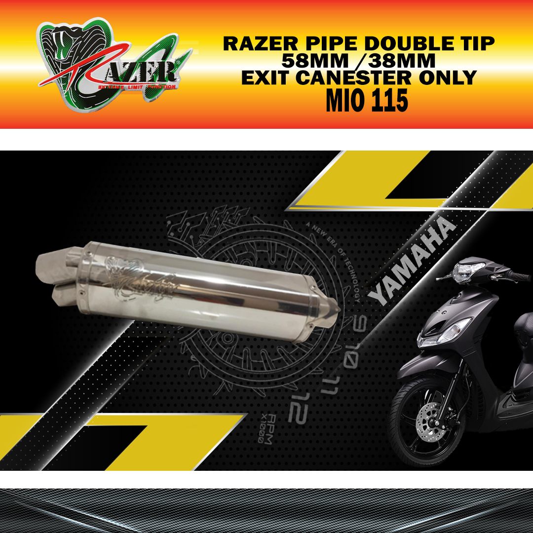 RAZER PIPE Double Tip 58mm/38mm EXIT CANISTER ONLY