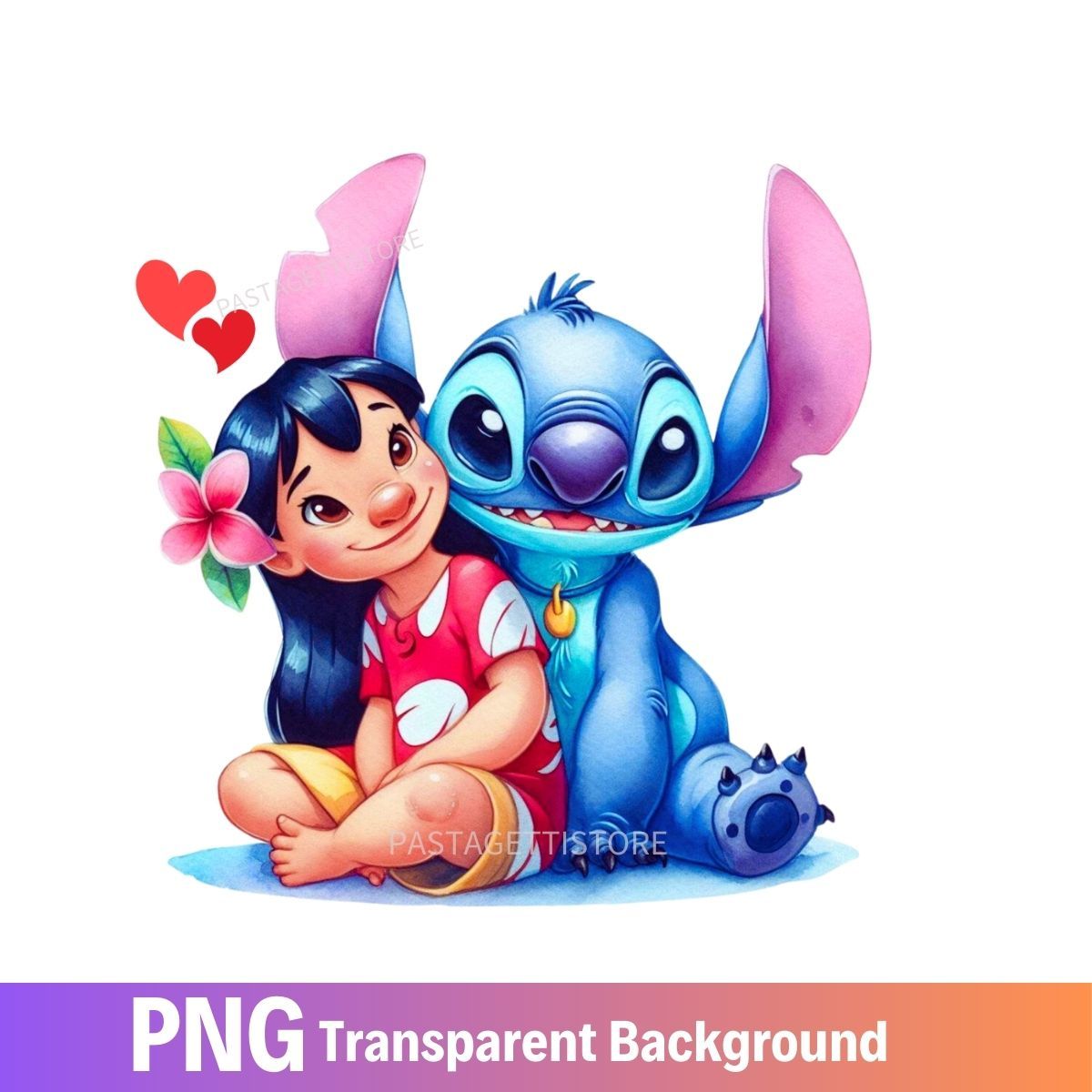 Stitch and Lilo PNG Image Transparent Background