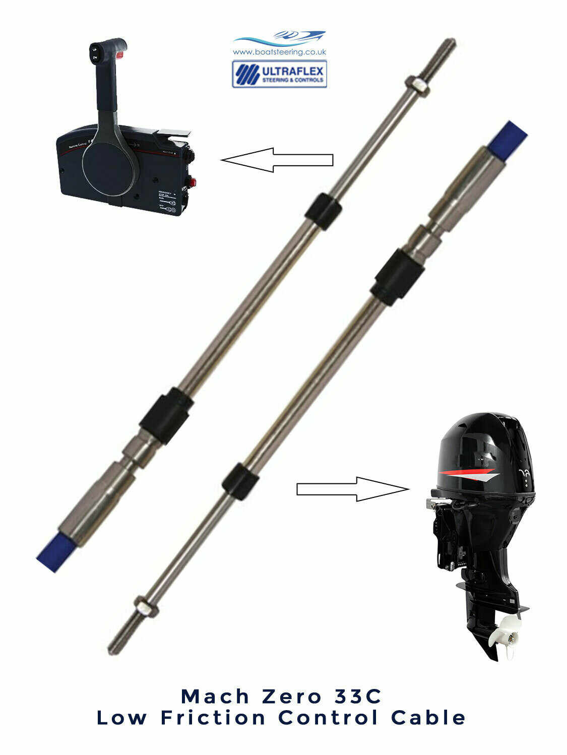 Ultraflex Mach Zero Control Cables 33C Type