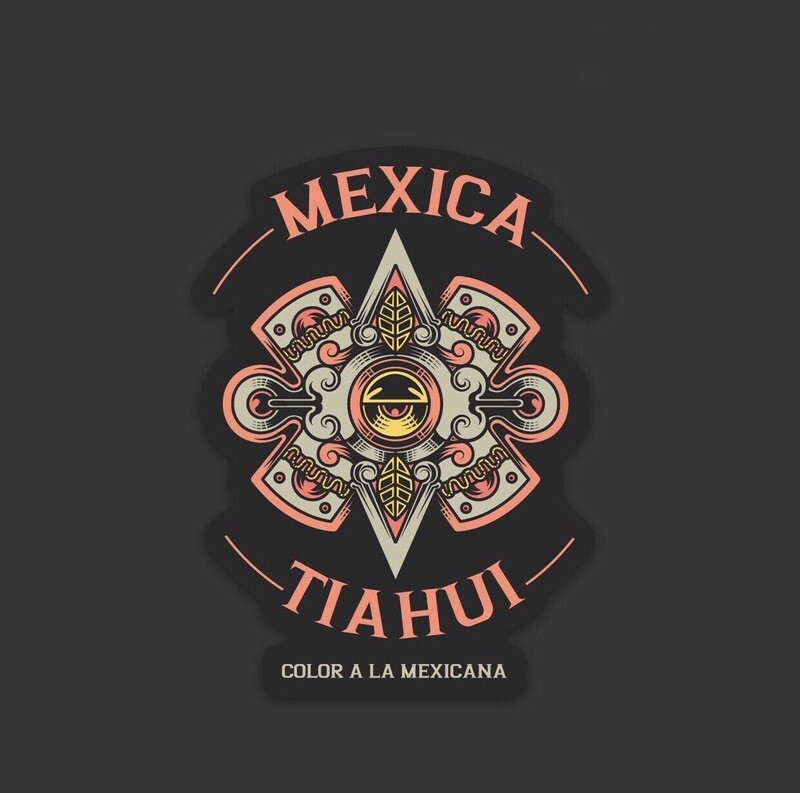 Die cut sticker 'Mexica Tiahui'
