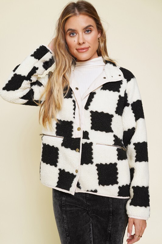 Checker Jacket-Black