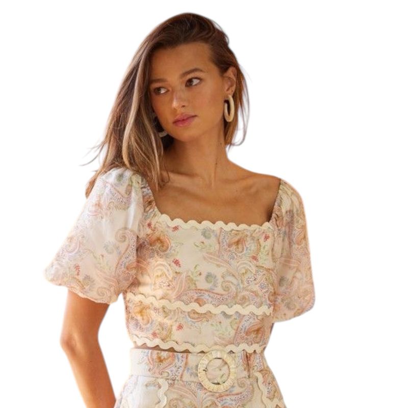 Paisley Rick Rack Top