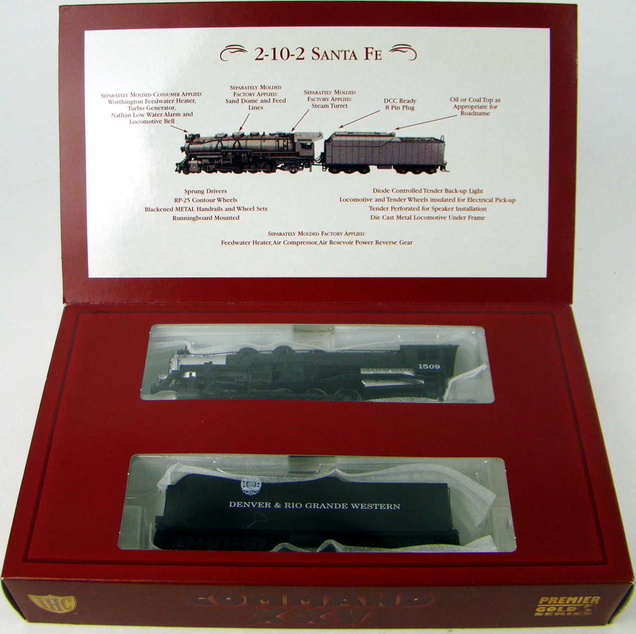 IHC 23435 Command XXV D&RGW Class F-81 2-10-2 "Santa Fe" Locomotive ...