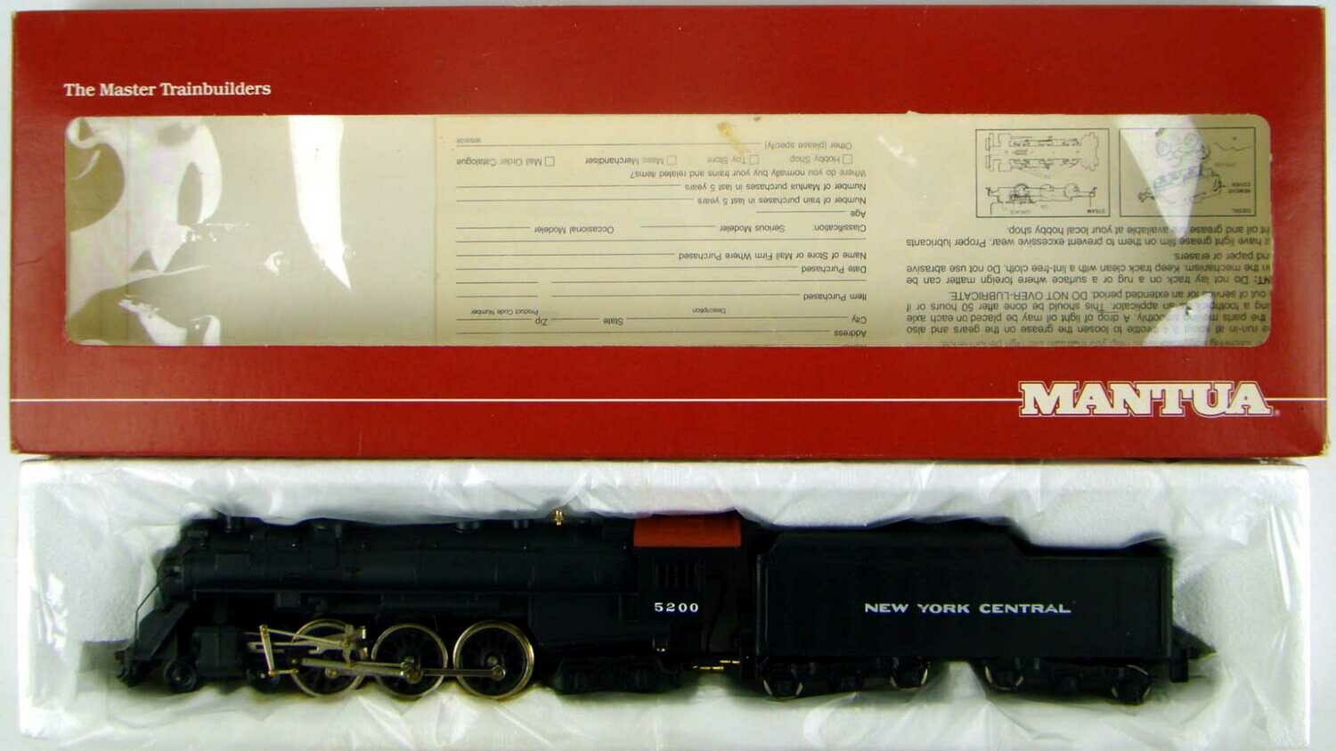 Mantua 356-022 NYC Class J1a 4-6-4 Hudson Locomotive #5200 w/Power ...