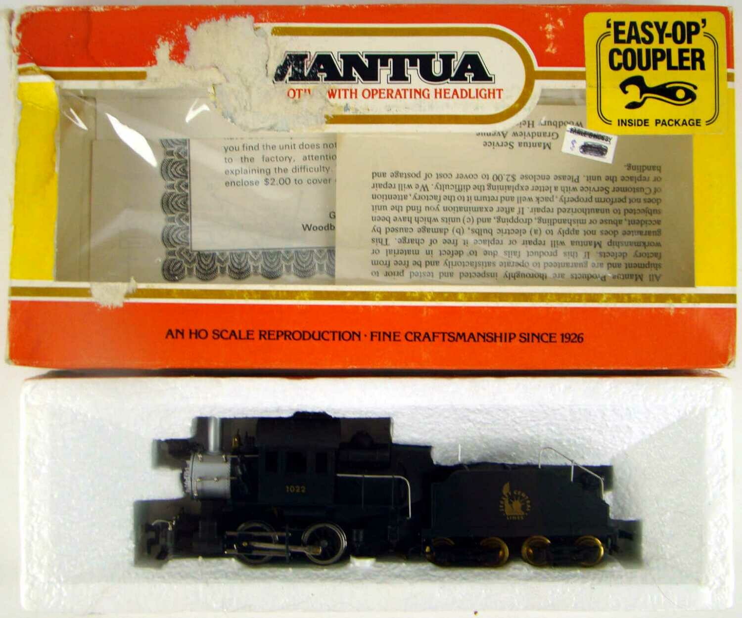 FACTORY SEALED Mantua 335-24 CNJ 0-4-0 Goat Camelback Switcher w/Small ...