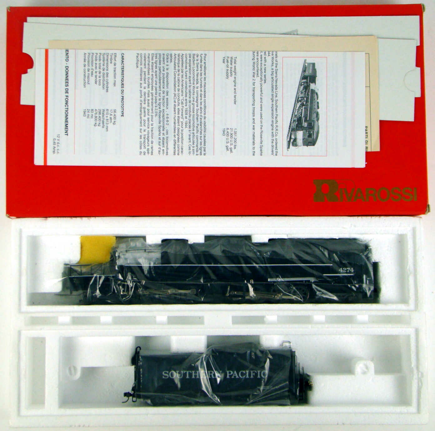 Rivarossi 5424 SP Class AC-11 4-8-8-2 Cab Forward Locomotive #4274 HO Scale