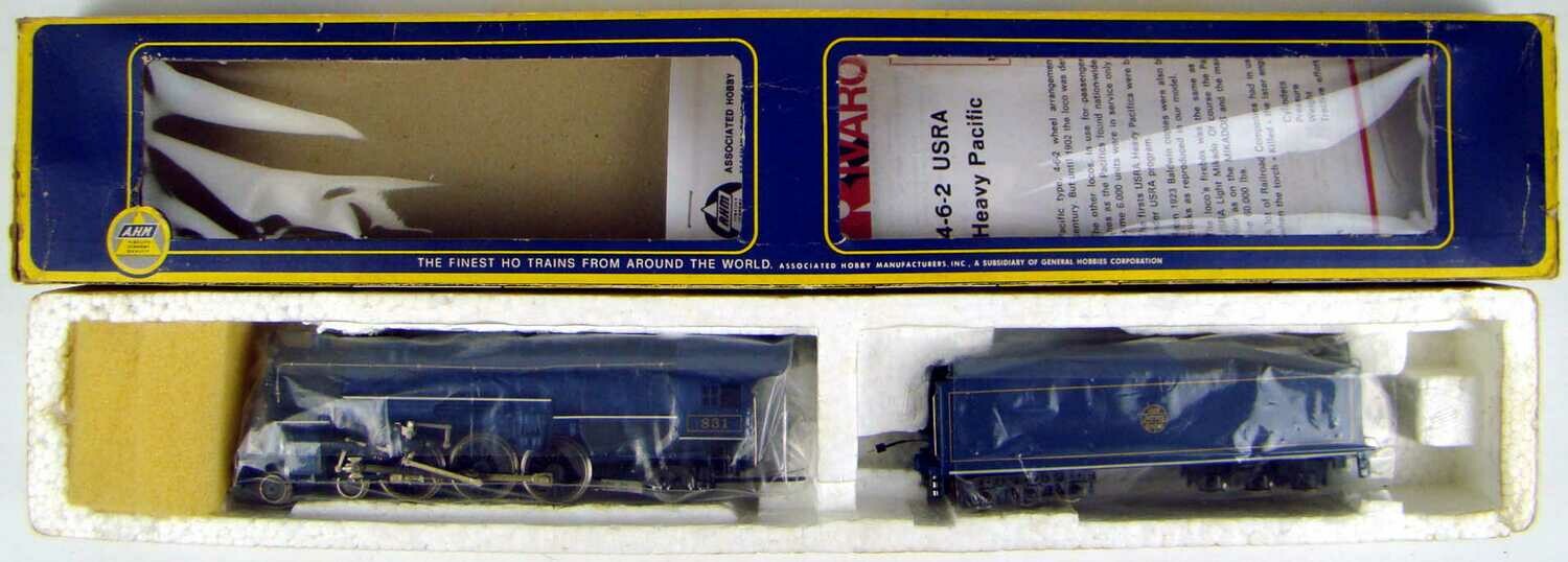 AHM5087-10 CNJ "Blue Comet" 4-6-2 Heavy Pacific Locomotive HO Scale