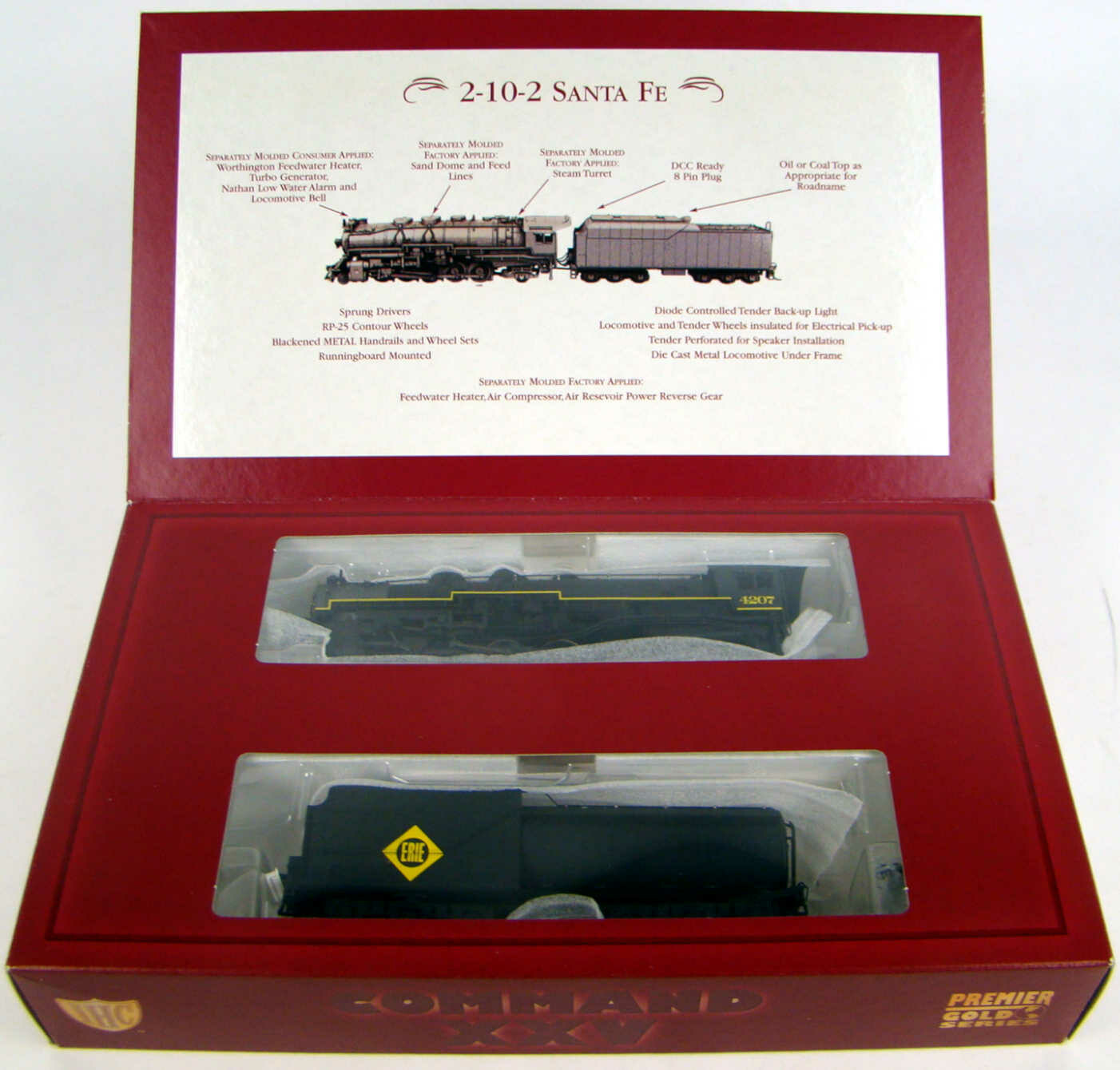 IHC Command XXV 23403 ERIE Class R-3 2-10-2 Santa Fe Locomotive #4207 ...