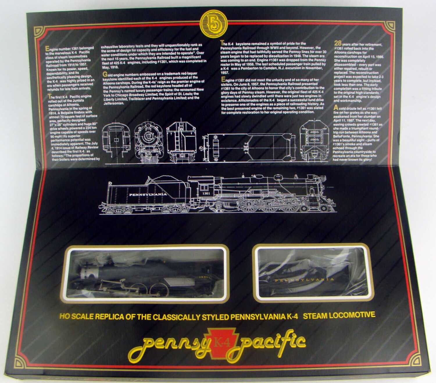 MINT LARGE BOX Bachmann SPECTRUM 41-84014 PRR Class K-4 4-6-2 Pacific ...
