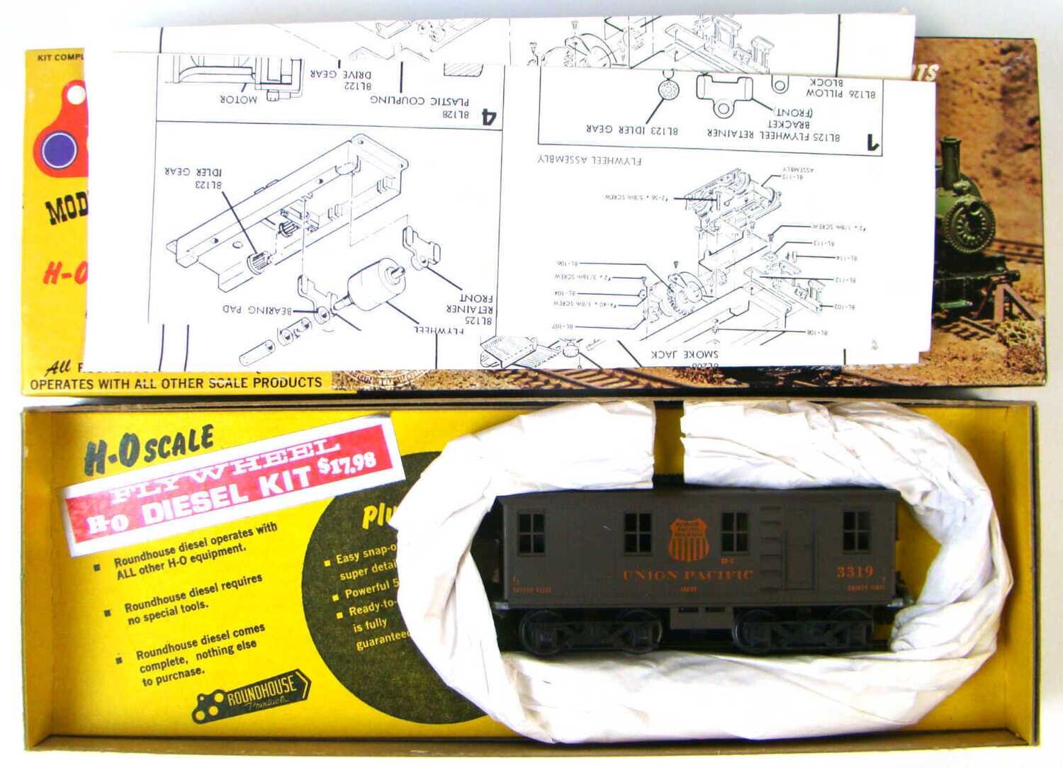 Roundhouse 2811 Unlettered Alco Box Cab Diesel Track Locomotive Kit HO ...