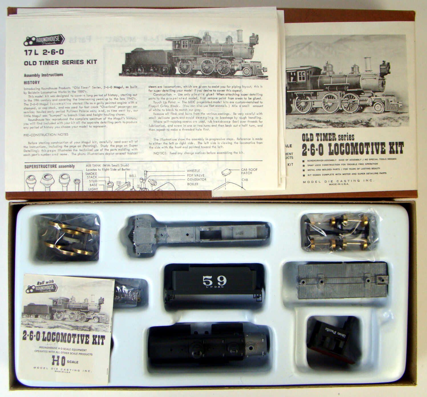 Roundhouse 304 Union Pacific 2-6-0 (Early) Mogul Locomotive Kit HO Scale