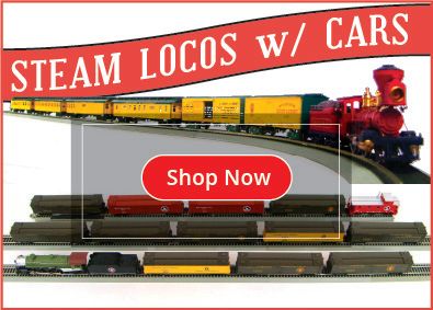Vintage & Custom HO Scale Vintage Steam Locomotives with Cars