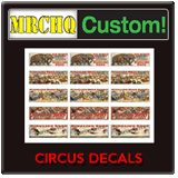 MRCHQ Custom Circus Decals and Adhesive Backed Image Sets