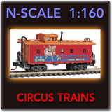 MRCHQ Collectible N Scale Model Circus Trains 1:160
