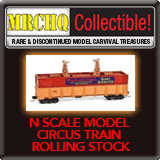 N Scale Model Circus Train Rolling Stock 1:160