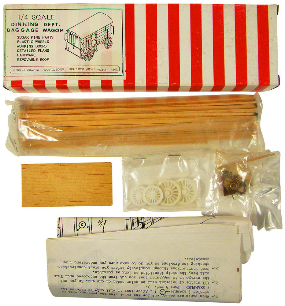 MRCHQ Collectible O Scale Circus Craft CW-12 Baggage Wagon Kit