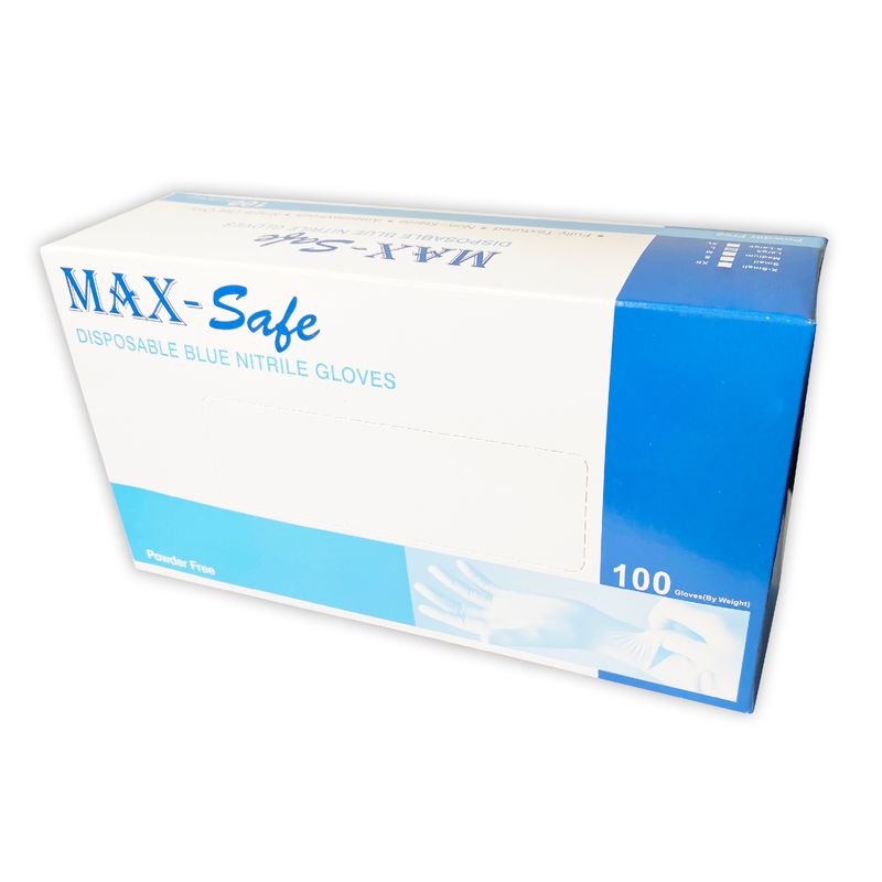 BULK Nitrile Blue MAX-Safe Gloves 100s