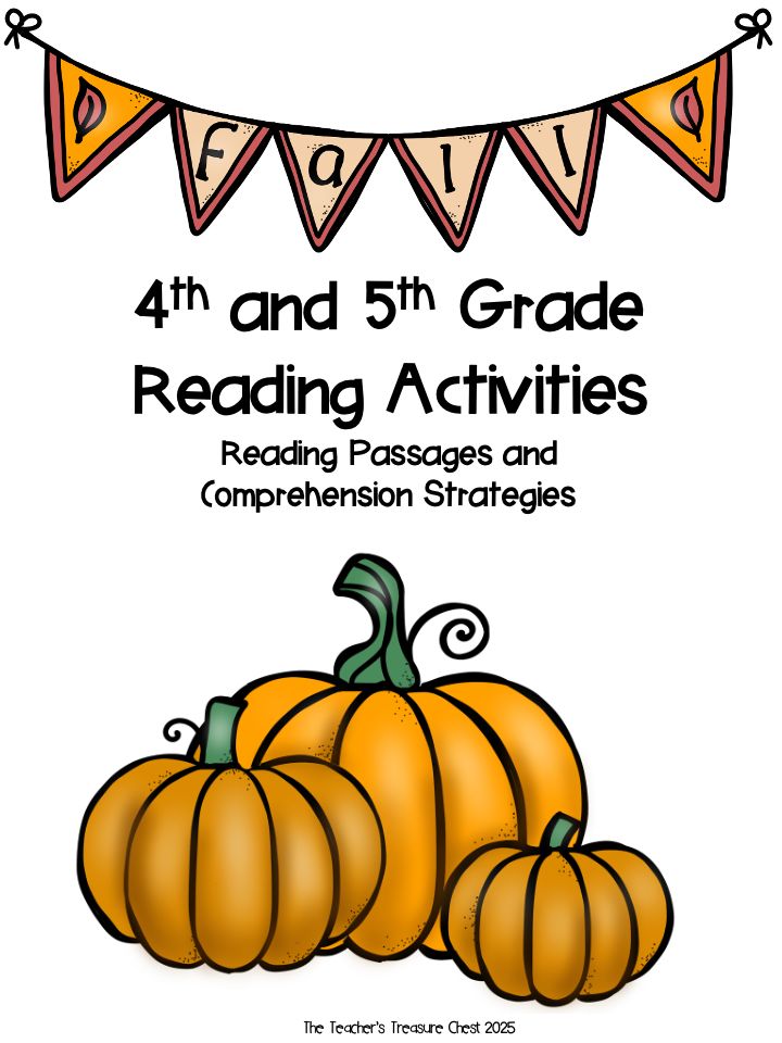 5th Grade Fall Reading Activities – Passages, Questions, & Skill ...