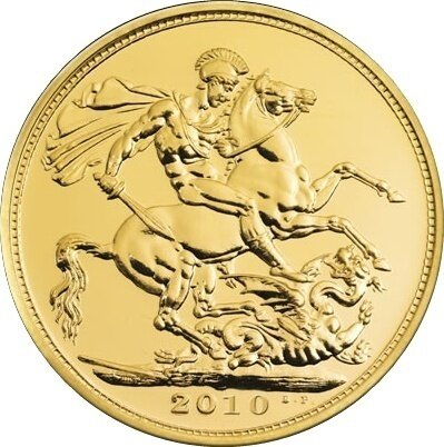 2010 St George and the Dragon Full Sovereign Gold Coin