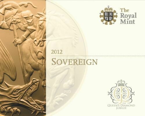 2012 Diamond Jubilee Full Sovereign Gold Coin Mint Pack