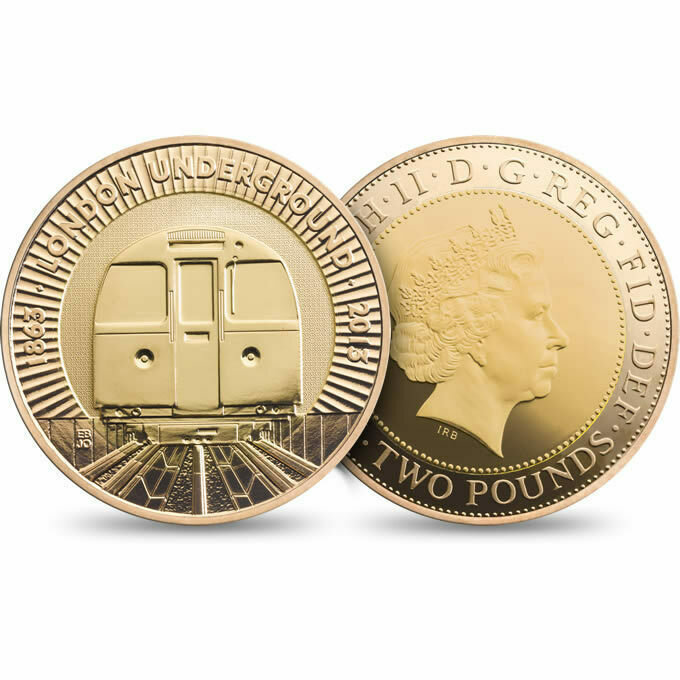 2013 London Underground Train £2 Gold Proof Coin