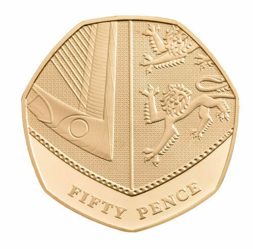 2008 Royal Shield of Arms 50p Gold Proof Coin