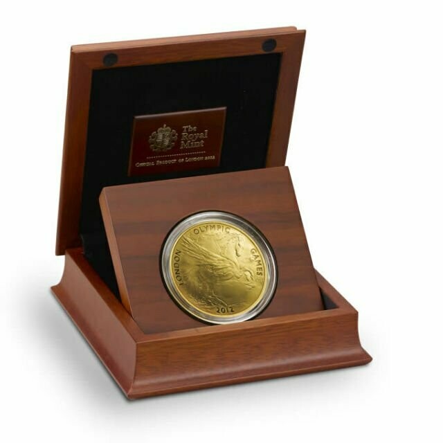 2012 London Olympic Games Pegasus £10 Gold Proof 5oz Coin Box Coa