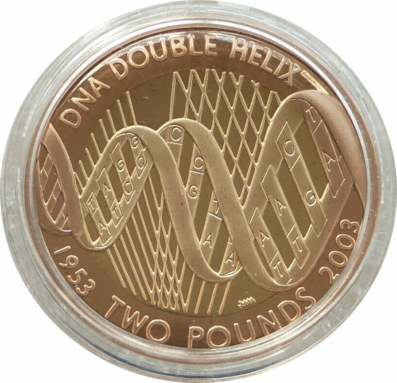 2003 DNA Double Helix £2 Gold Proof Coin Box Coa