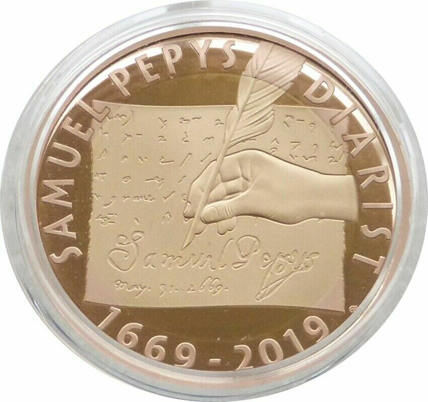2019 Samuel Pepys £2 Gold Proof Coin Box Coa