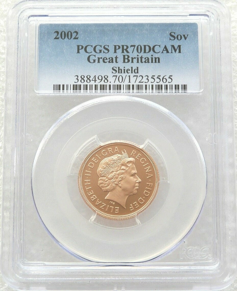 2002 Golden Jubilee Gold Proof Full Sovereign Coin PCGS PR70 DCAM