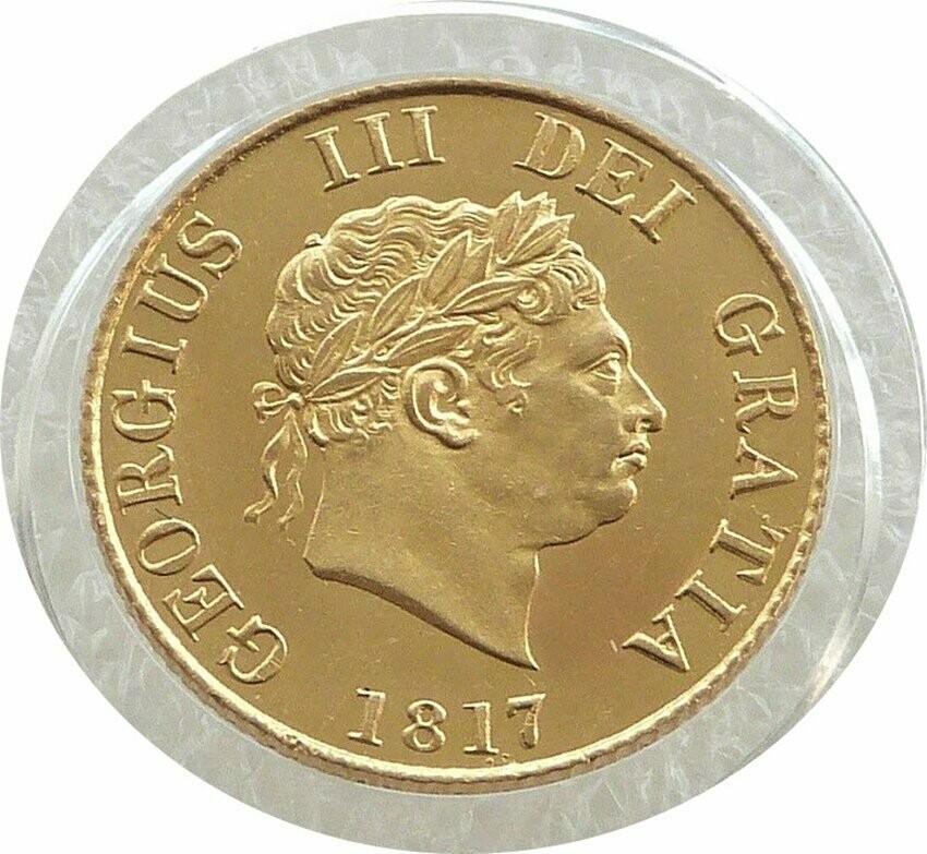 1817 George III Crowned Shield Half Sovereign Gold Coin