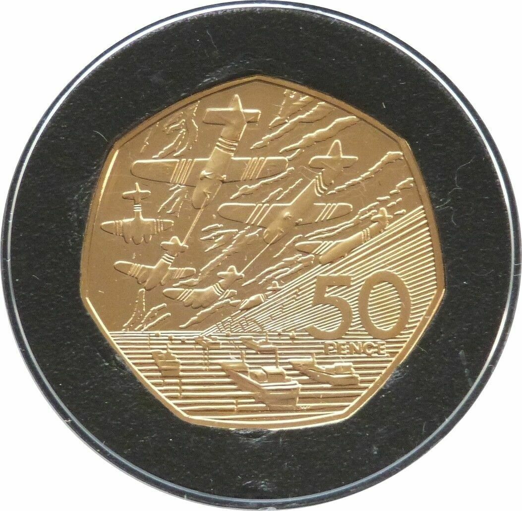 2009 D-Day Landings 50p Gold Plated Proof Coin - 1994