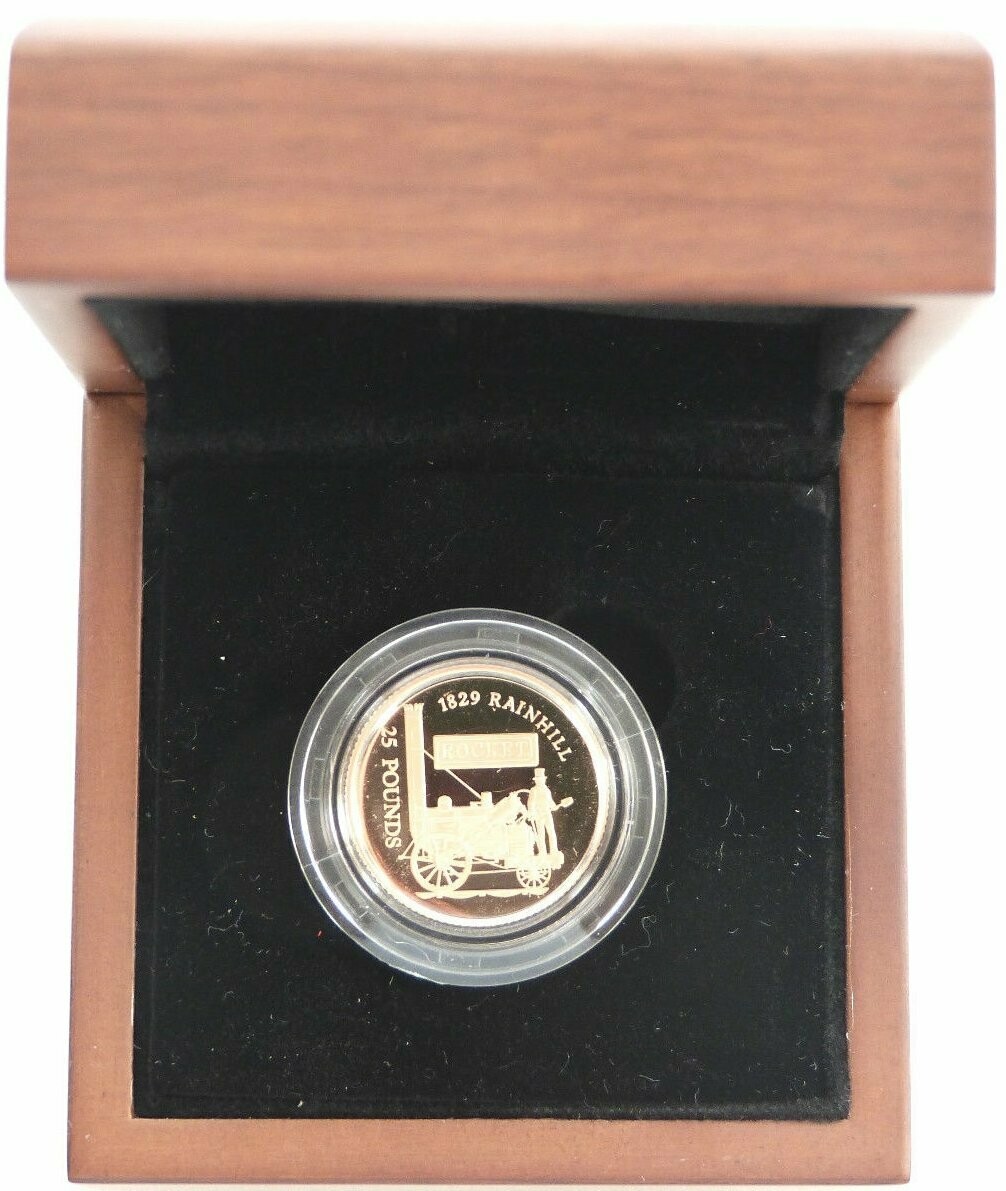 2004 Alderney Golden Age of Steam Stephensons Rocket £25 Gold Proof ...