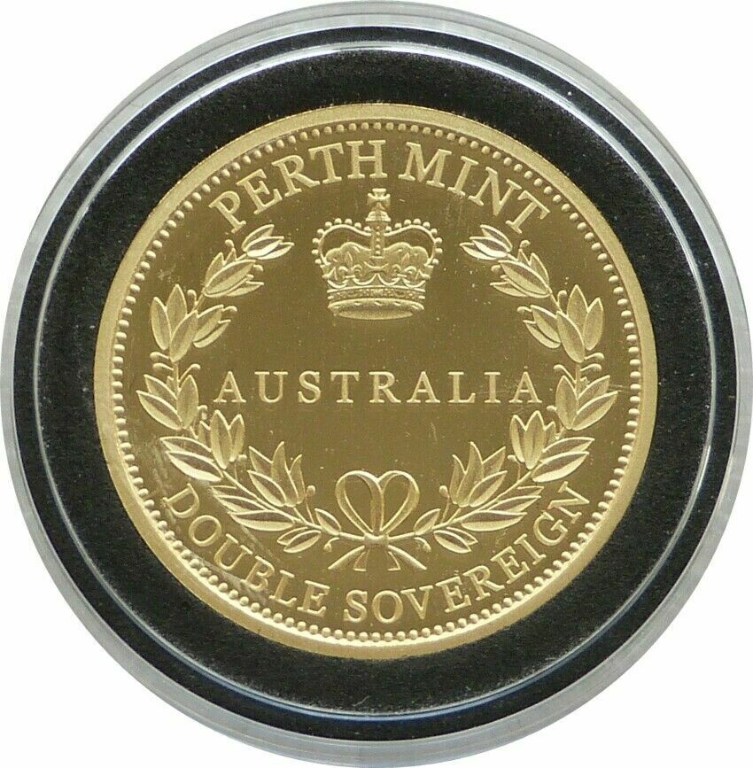 2018 Australia Perth Mint $50 Gold Proof Double Sovereign Coin Box Coa